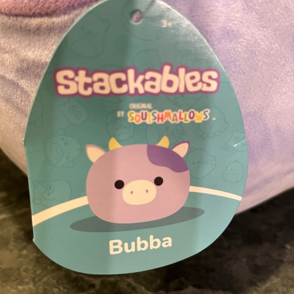 Squishmallows | Toys | Nwt Squishmallow Bubba The Cow Stackable 2 ...